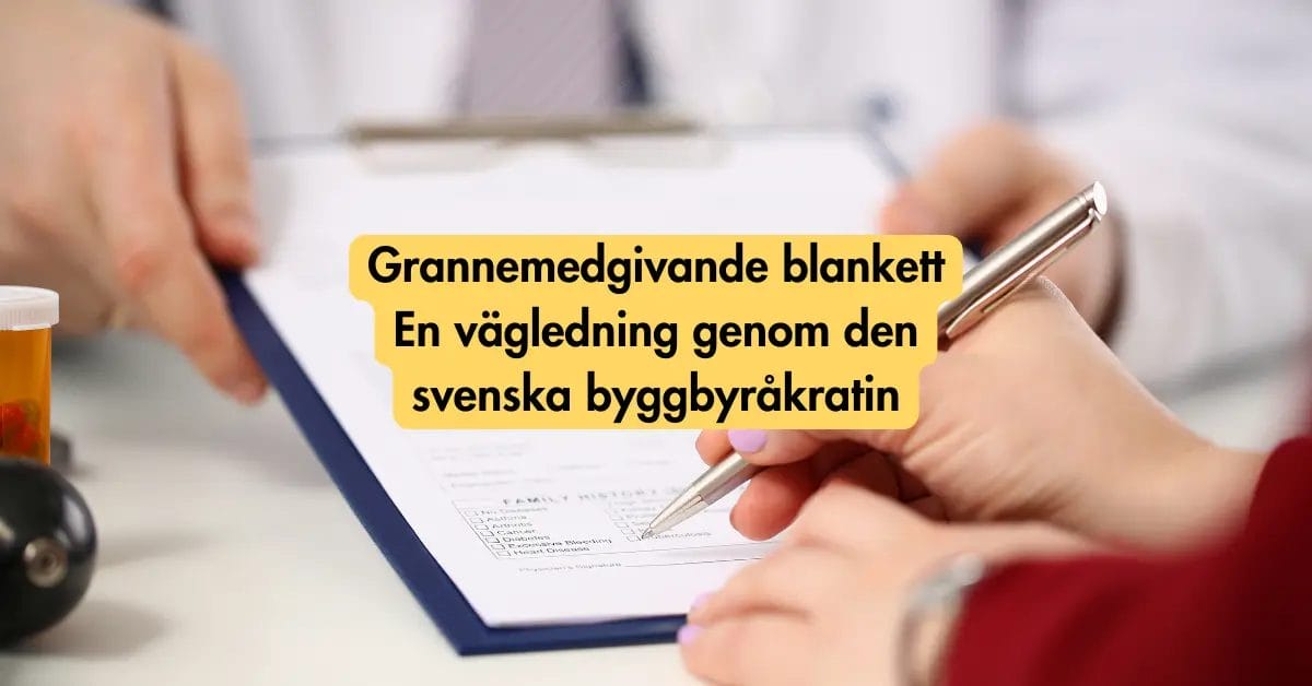Grannemedgivande blankett PDF • Gratis mall & Guide 2026